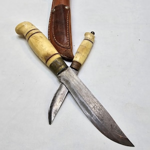 Norwegian Hand Made Sami Bone Knife - National Clothe Knife - Double ...