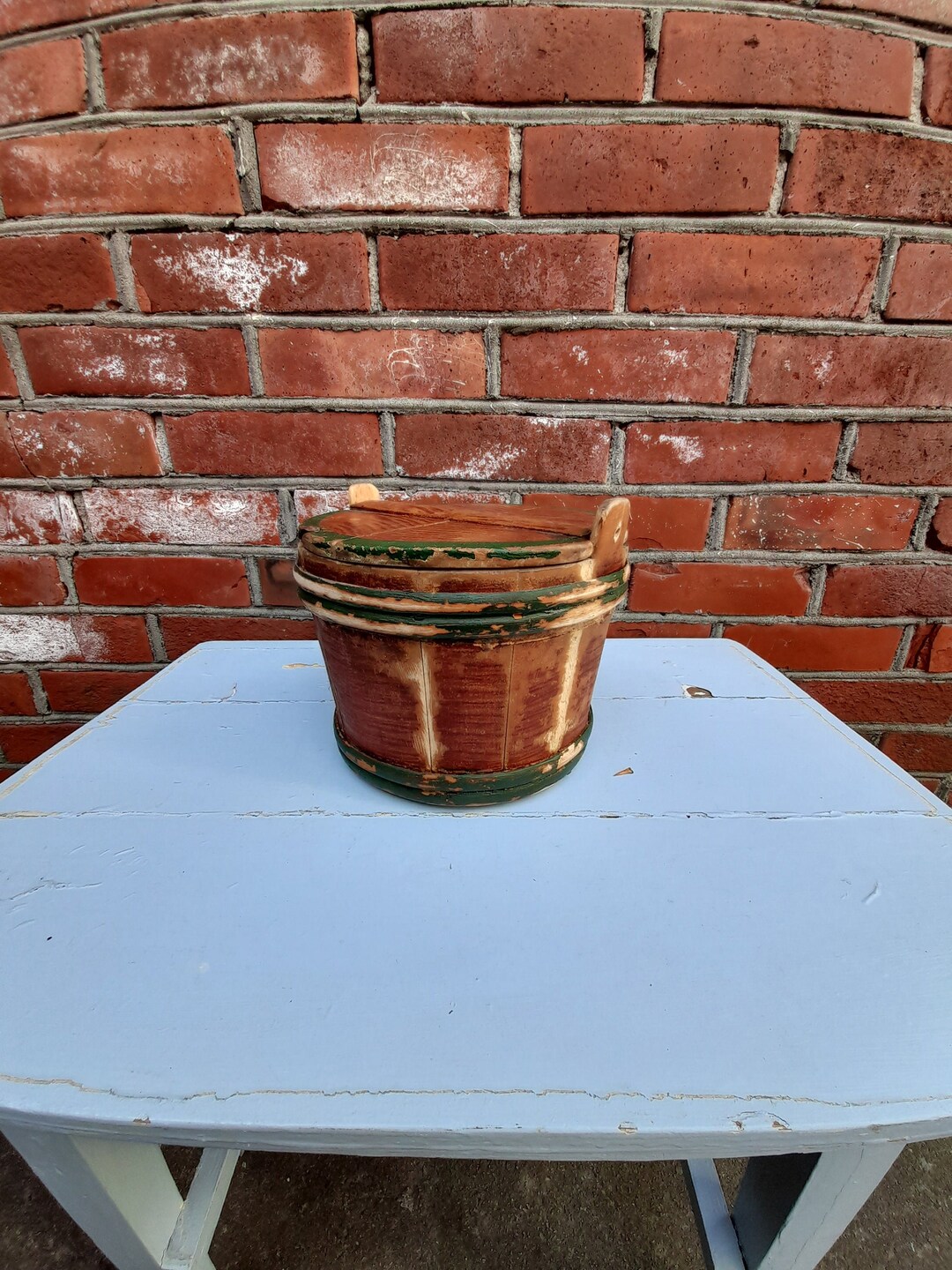 Lovely Butter Bucket,folk-art, Farm House, Antique Paint, Norway ...