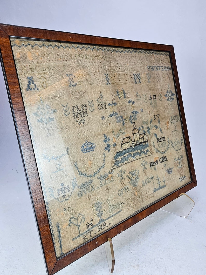 Rare Antique Norwegian 19th C Dated 1834 Whitework Sampler - Norwegian ...