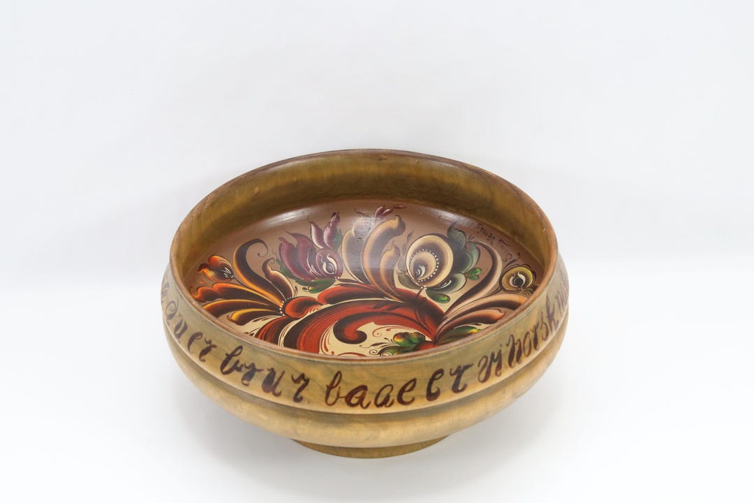 Hand Painted Norwegian Rosemaling Bowl | Signed Solveig Verrås 1983 ...