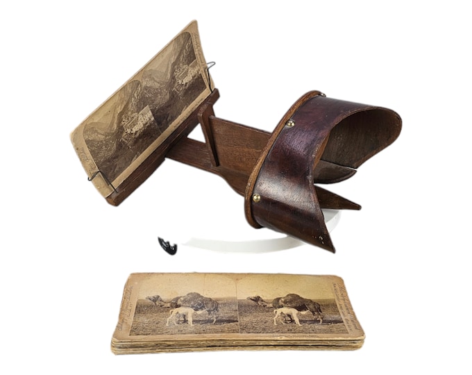 Vintage American Stereoscope Viewer Collectible 1800s Postcard Viewer ...