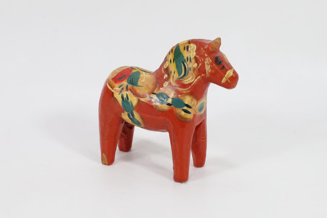 Authentic Swedish Dala Horse Figure - Vintage Scandinavian Art for Home ...