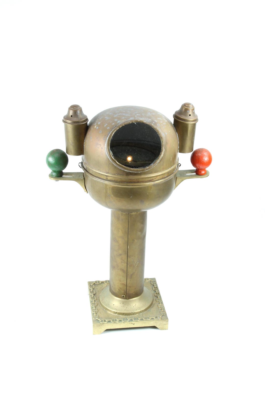 Vintage Brass Binnacle Compass – 1950s Maritime Ship Model – Rare ...