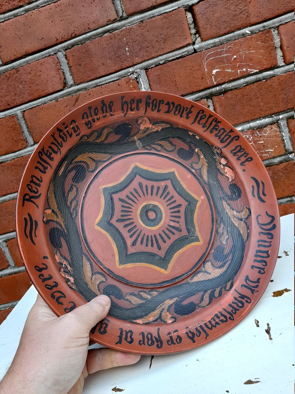 Fantastic Ale Bowl From 1900s, Telemark Rosemaling, Farmhouse Primitive ...