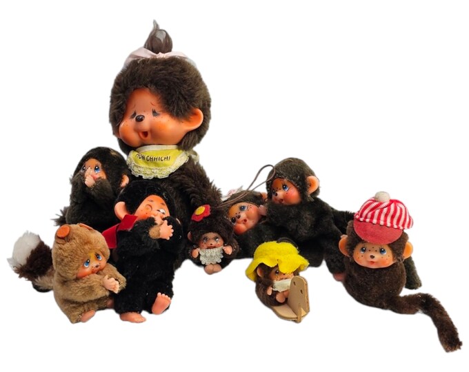 Vintage Lot Monchhichi Stuffed Dolls - Monchichi Doll - Vintage Toy - Etsy