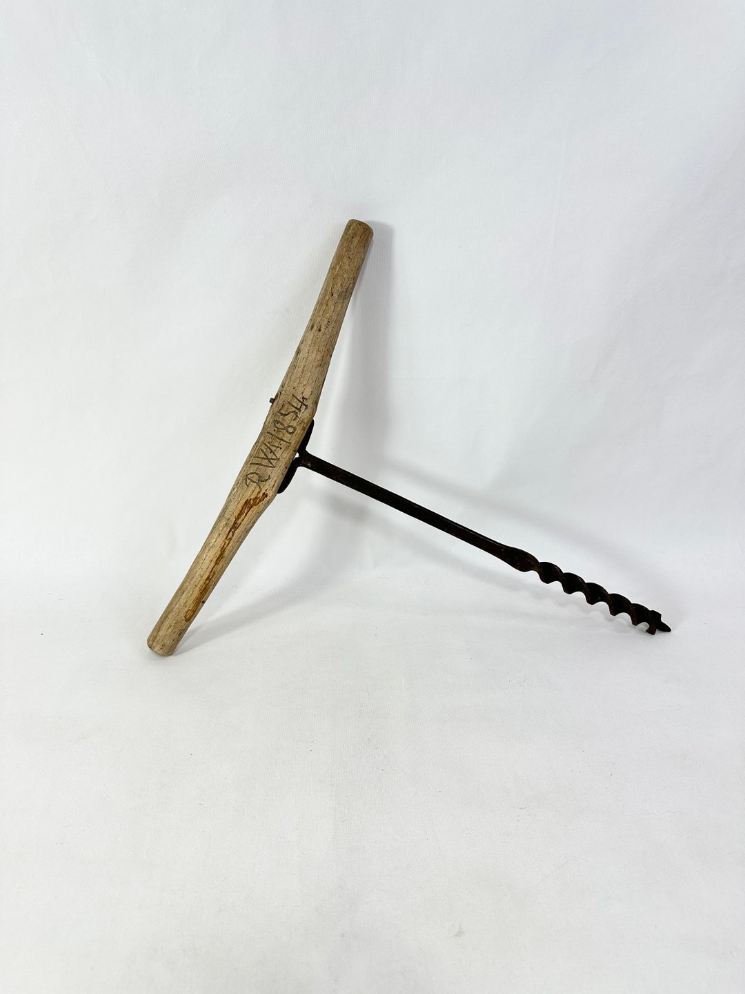 Norwegian Auger 1854 RW - Antique Hand Tool for Farm Use or Rustic ...