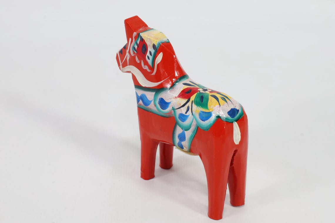 Authentic Swedish Dala Horse Figure - Vintage Scandinavian Art for Home ...