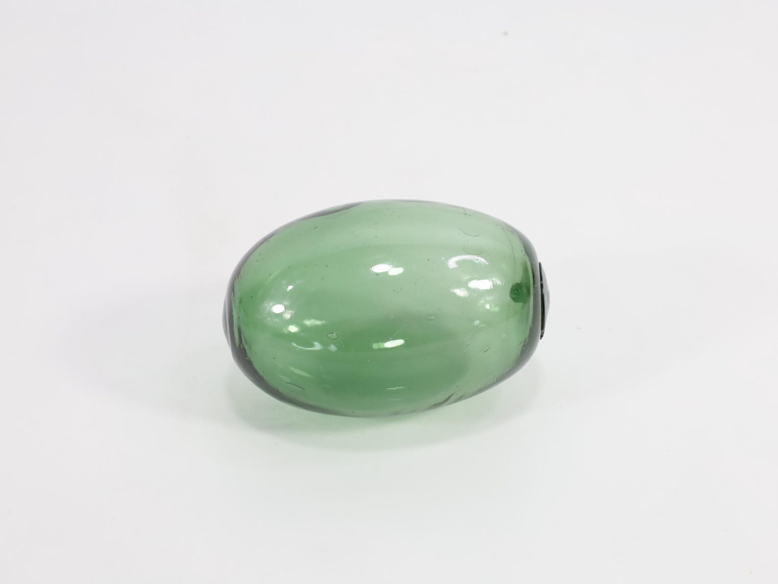 Norwegian Hand-blown Oval Glass Float | 1920s Maritime Collectible ...