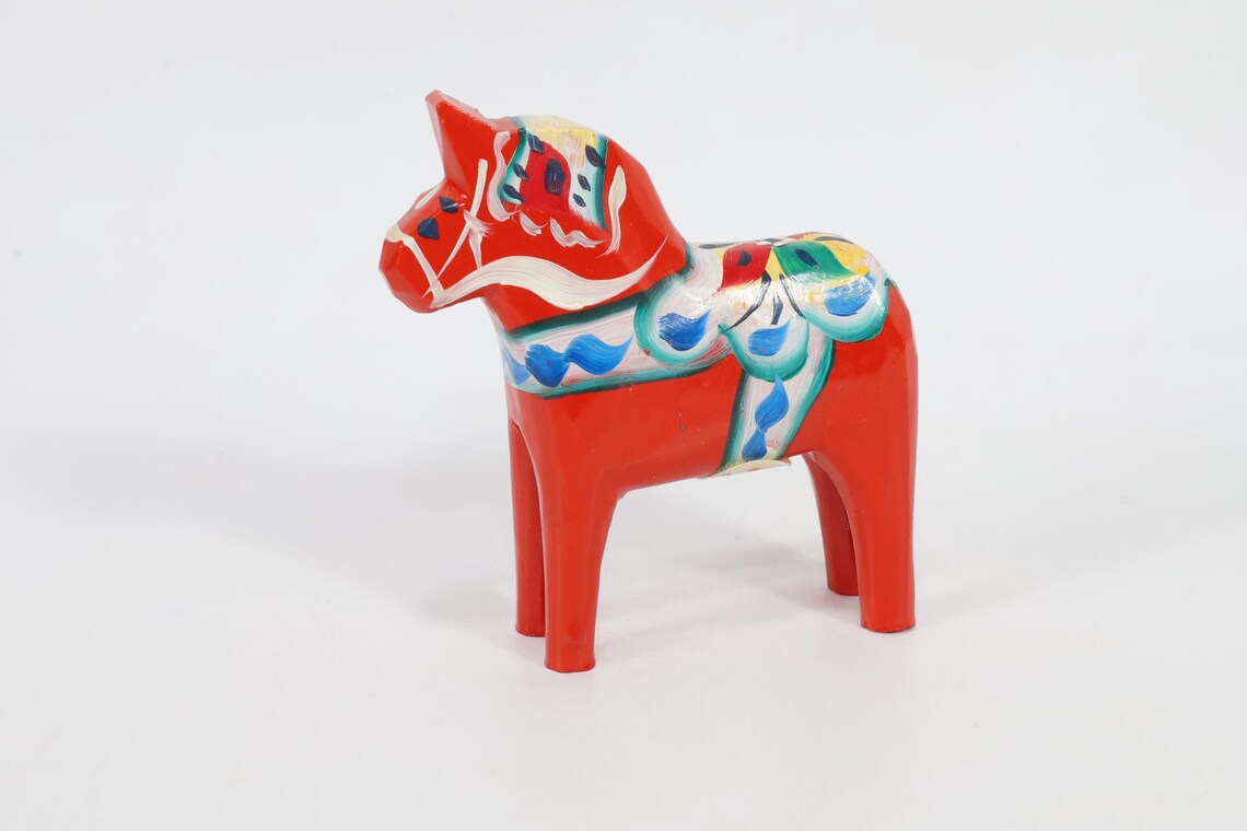 Authentic Swedish Dala Horse Figure - Vintage Scandinavian Art for Home ...