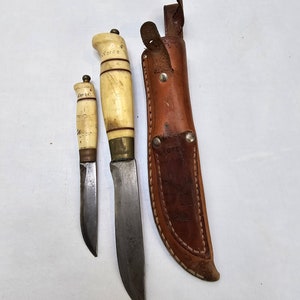 Norwegian Hand Made Sami Bone Knife - National Clothe Knife - Double ...
