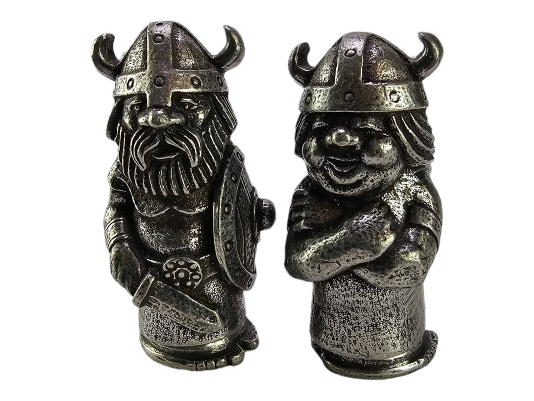 Viking Decor Salt and Pepper Shaker Norwegian Handcrafted Pewter ...