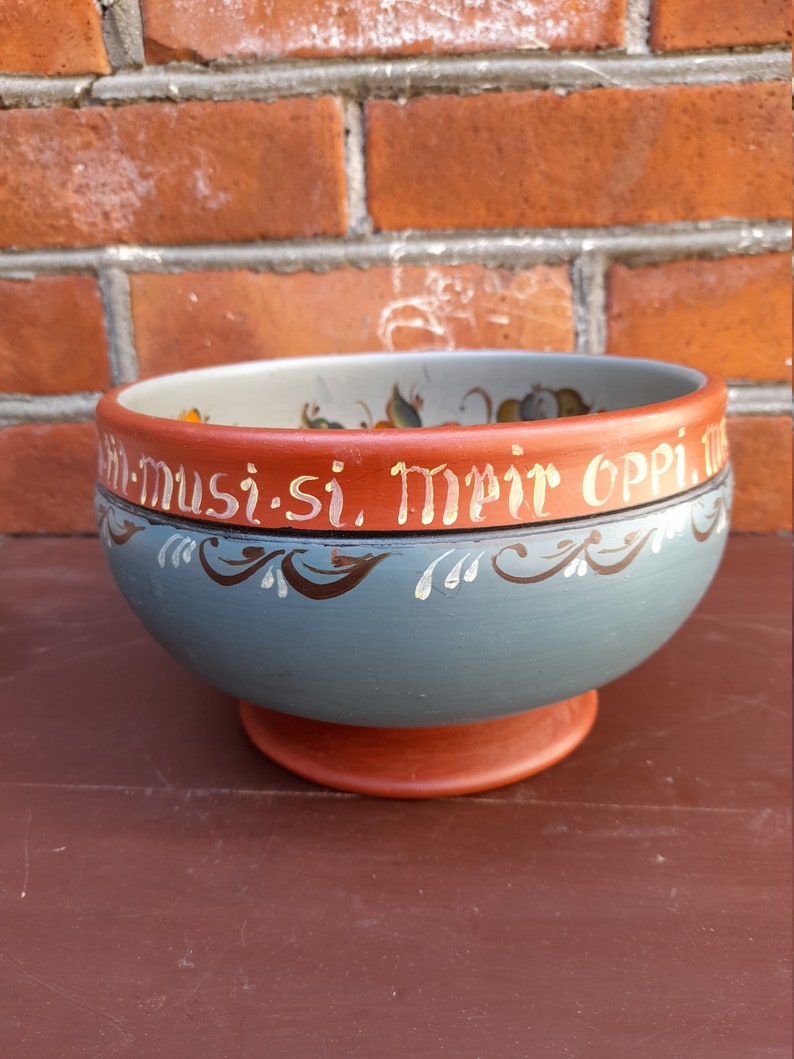 Norwegian Rosemaling Vintage Ale Bowl Rosemalt Rosemalt Bowl | Etsy