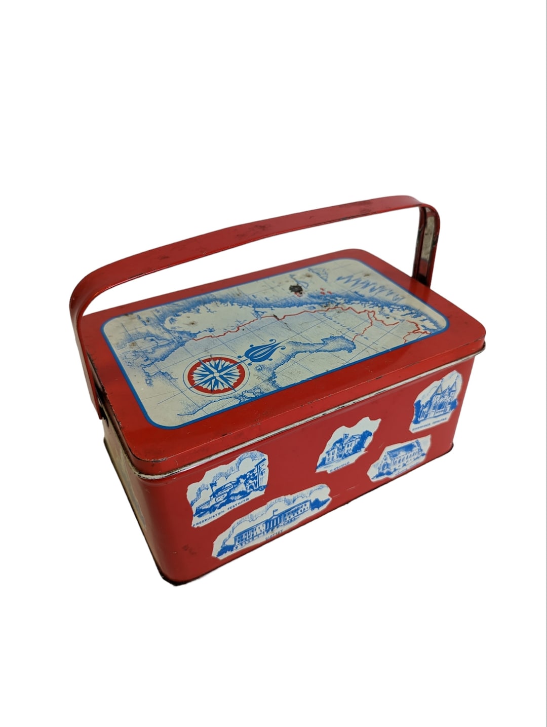 Vintage Norwegian Lunch Box 1950s - Old Metal Lunch Box - Etsy