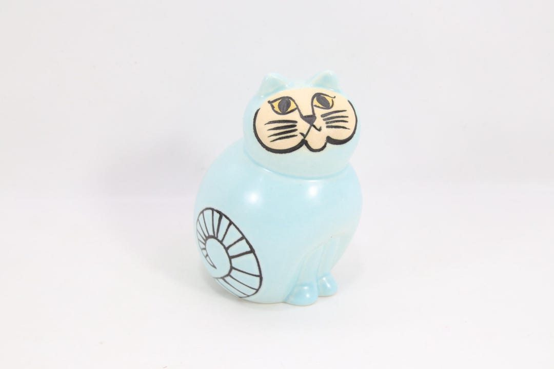 Lisa Larson Mia Mini Light Blue Cat Figurine | Vintage Scandinavian ...