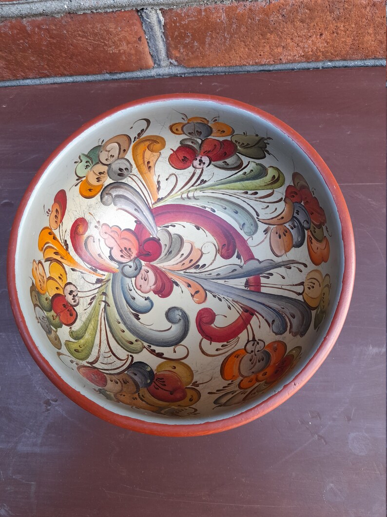 Norwegian Rosemaling Vintage Ale Bowl Rosemalt Rosemalt Bowl | Etsy