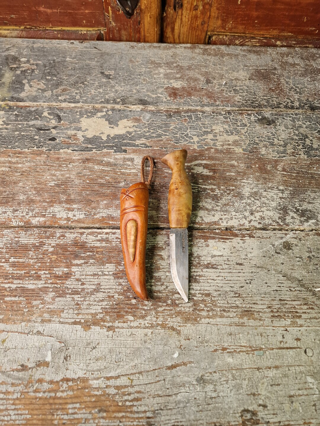 Norwegian Hand Made Knife With Forged Blade Collectible - Etsy