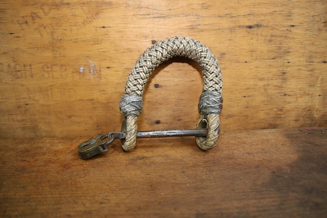 18th Century Ship's Sack Lock - Antique Brass & Iron Padlock for ...