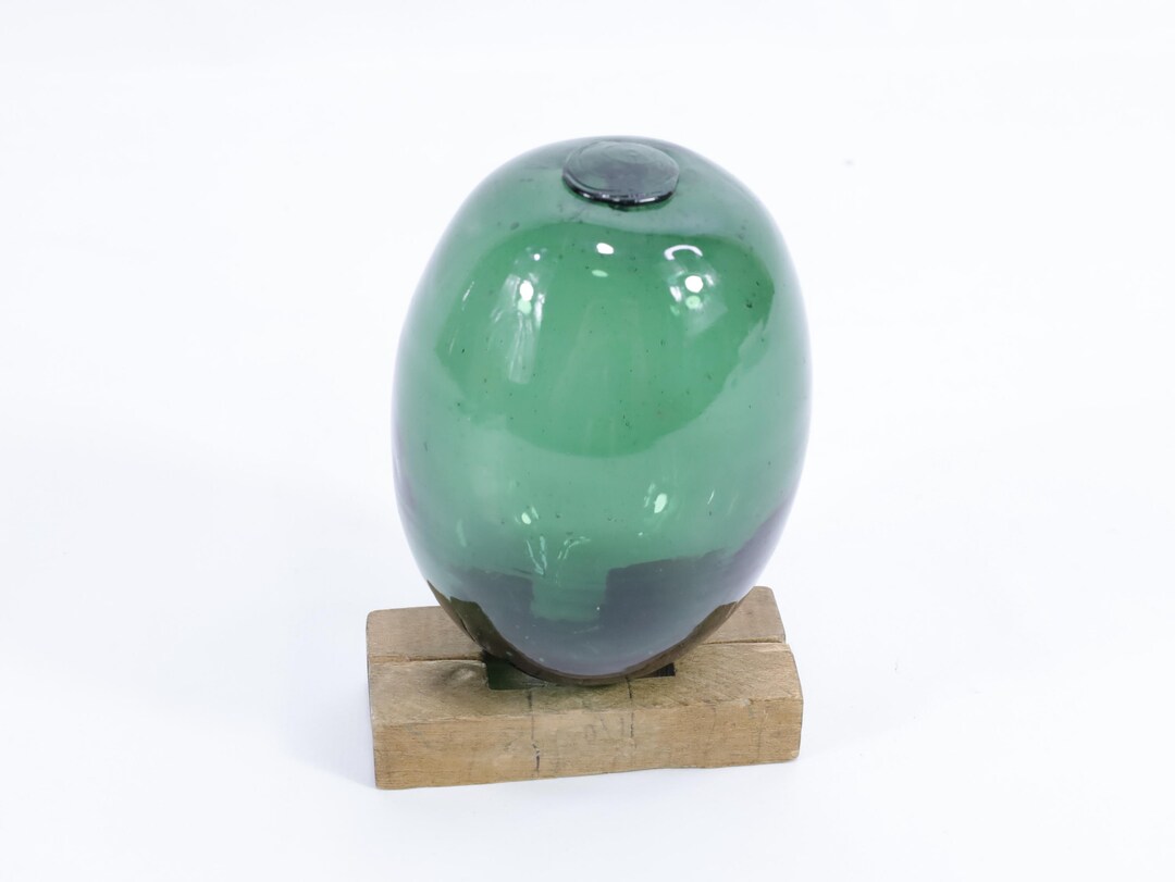 Norwegian Hand-blown Oval Glass Float | 1920s Maritime Collectible ...