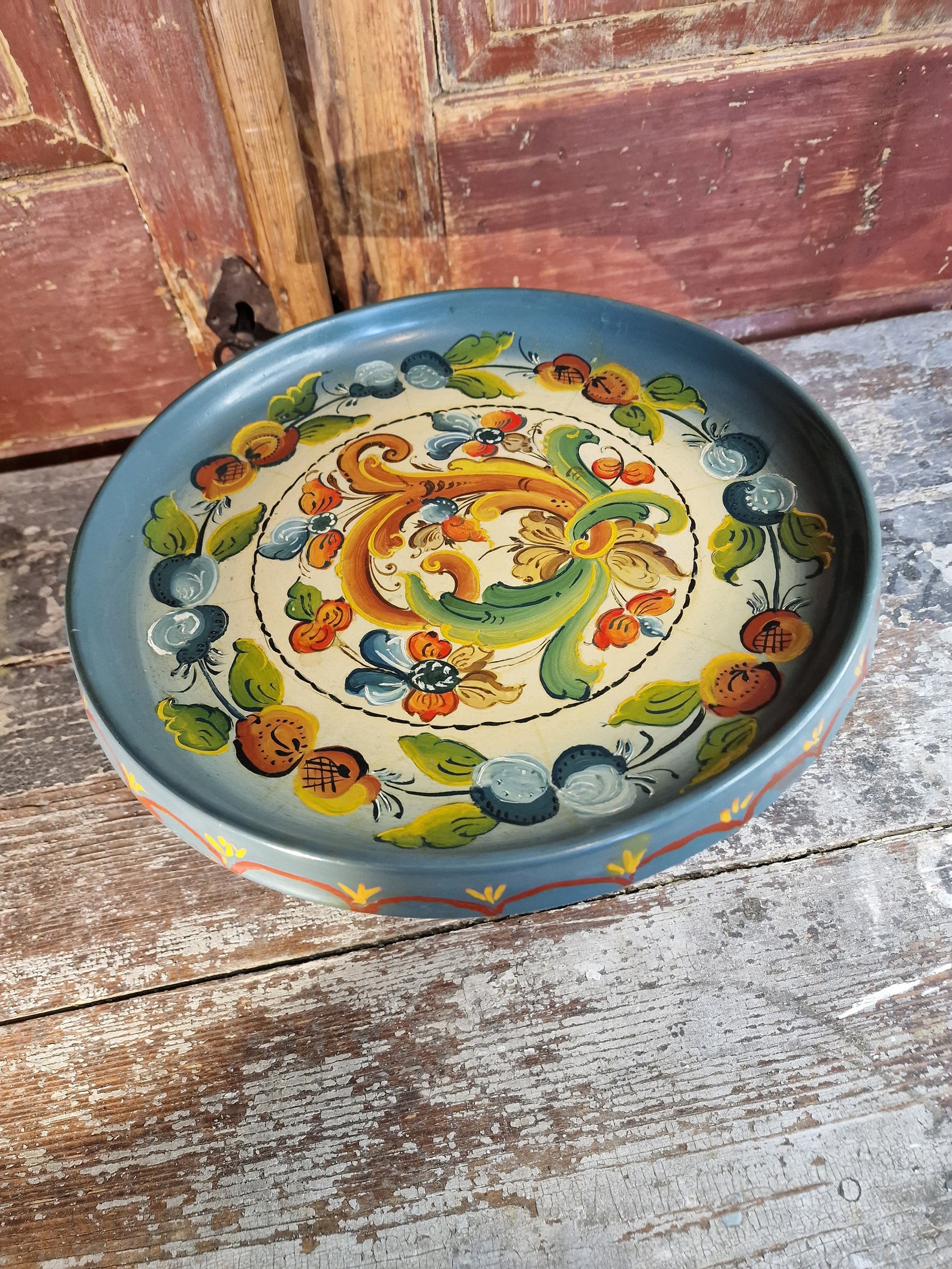 Stunning Vintage Cake Stand, Norwegian Folkart,chip Carving,norwegian ...