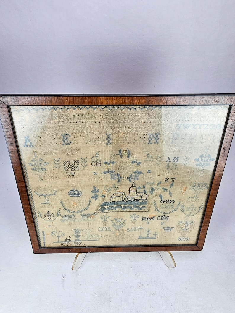 Rare Antique Norwegian 19th C Dated 1834 Whitework Sampler - Norwegian ...