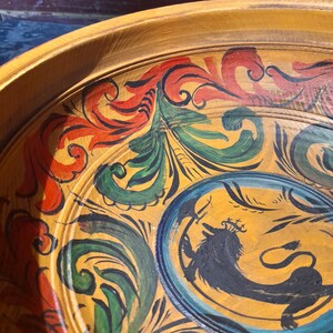 Stunning Antique Ale Bowl With Beautiful Motif Inside, Folk-art Bowl ...