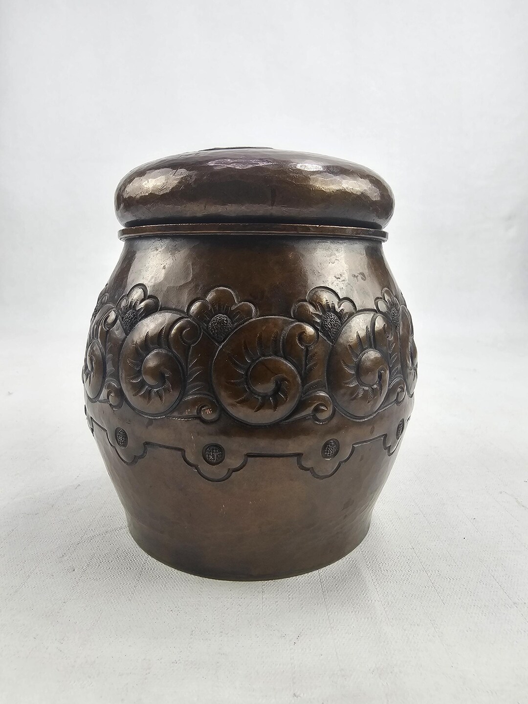 Antique Tobacco Jar in Bronze by H. Møller, Trondheim - Highlighted ...