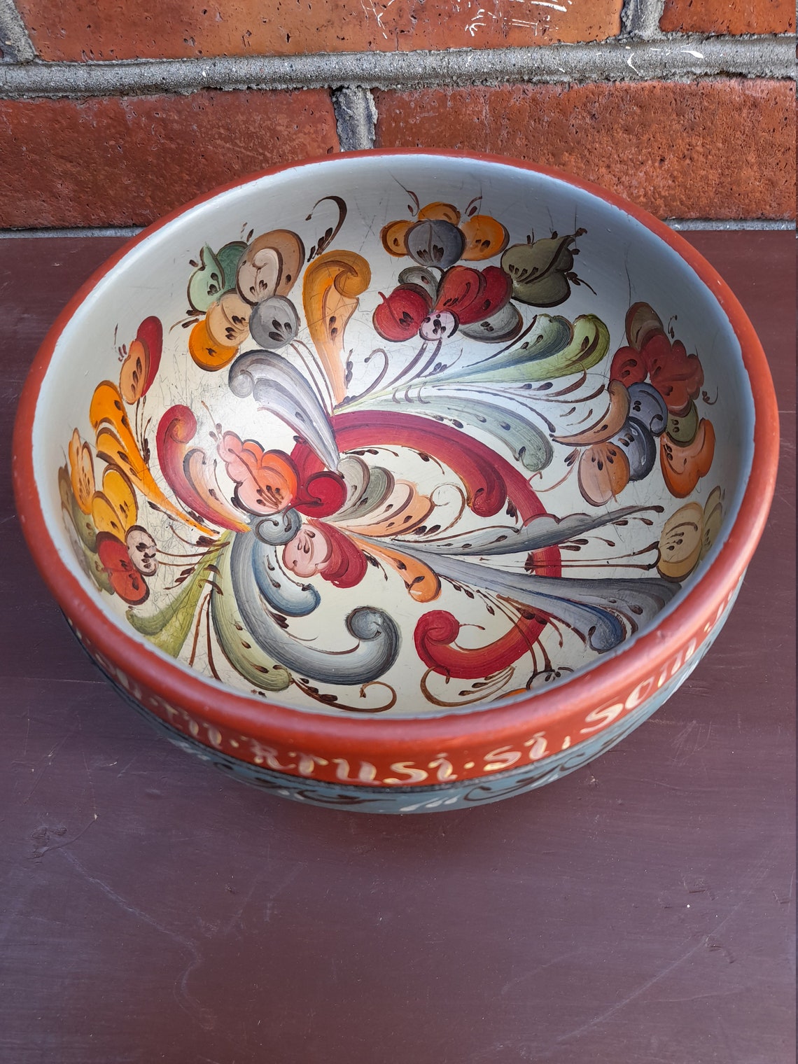 Norwegian Rosemaling Vintage Ale Bowl Rosemalt Rosemalt Bowl - Etsy