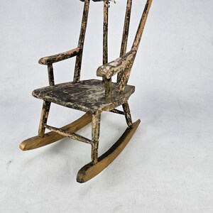 19th Century Rocking Chair Miniature - Rustic Norwegian Folk Art ...