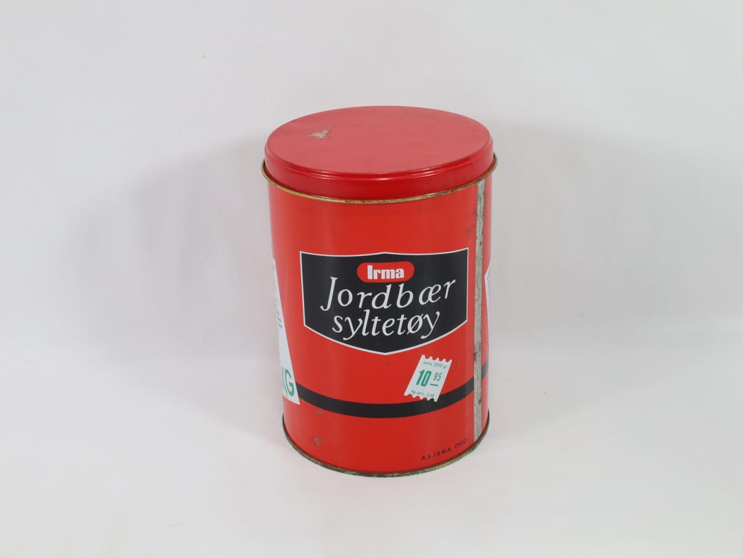 Scandinavian Tin Box | Norwegian Jam Tin From 1960 | Vintage Nordic ...