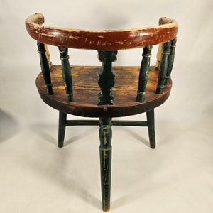 Rare Antique Norwegian Peasant Spinning Chair - Authentic Farmhouse ...
