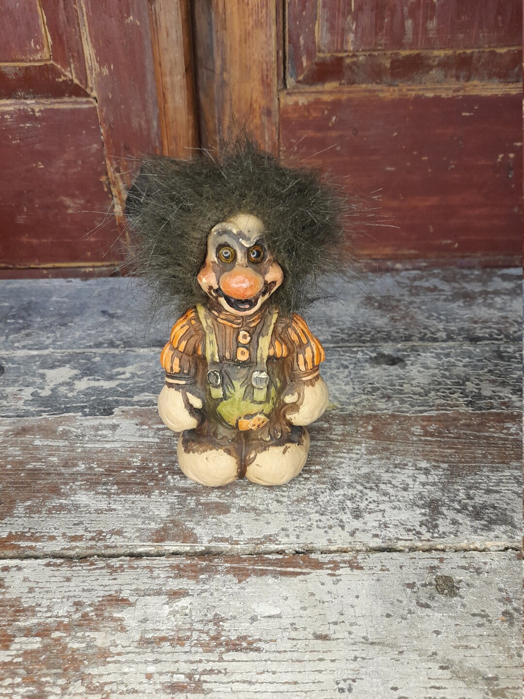 Unique Vintage Fossetroll Troll - Norwegian Hand-painted Treasure for ...