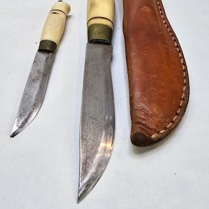 Norwegian Hand Made Sami Bone Knife - National Clothe Knife - Double ...