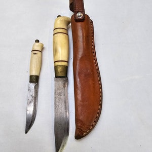 Norwegian Hand Made Sami Bone Knife - National Clothe Knife - Double ...