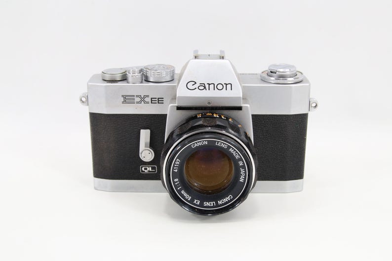 Vintage Canon Ex Ee Ql 35mm SLR Camera | 50mm F1.8 Lens | 1970s Film ...