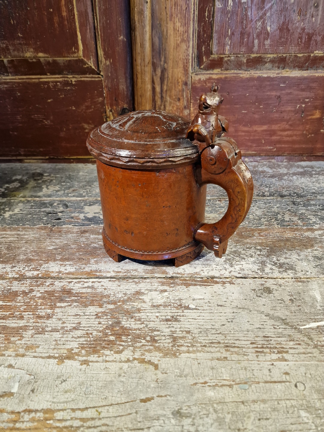 Antique 1700s Lion Head Beer Tankard Norwegian Hand Carved - Etsy