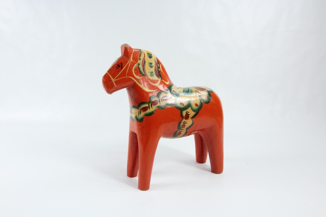Swedish Folk Art Dala Horse Figure | Scandinavian Art | Vintage Home ...
