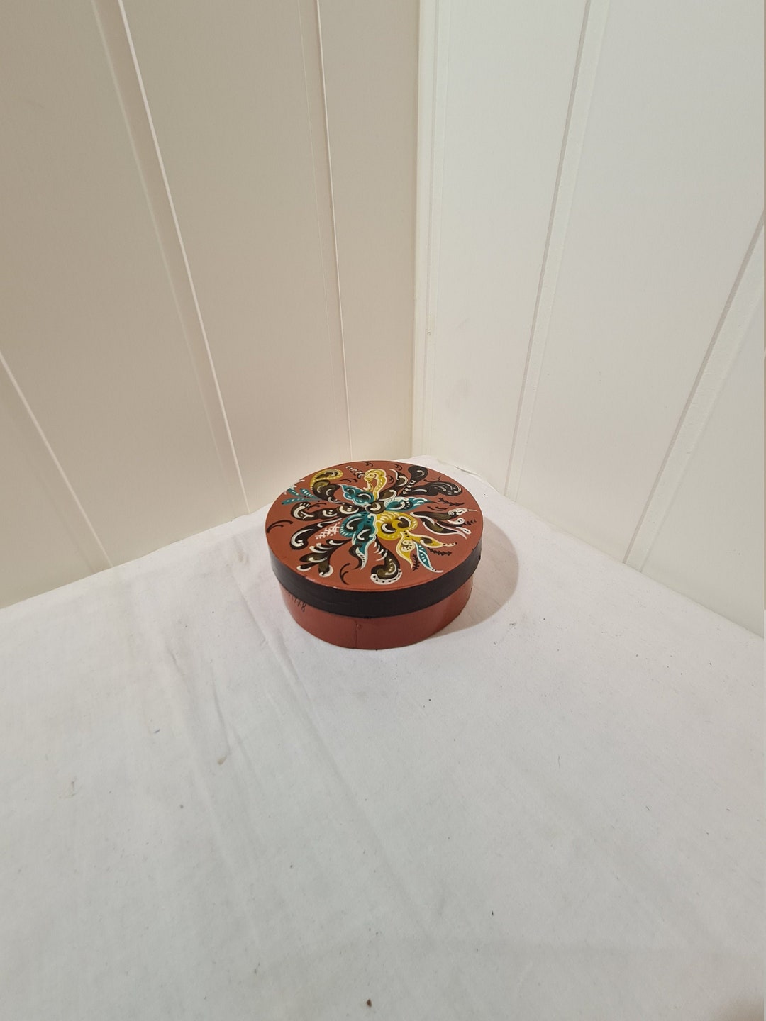 Beautiful Little Rose Painted Box, Jewelry Box, Treasure Chest, Folk ...