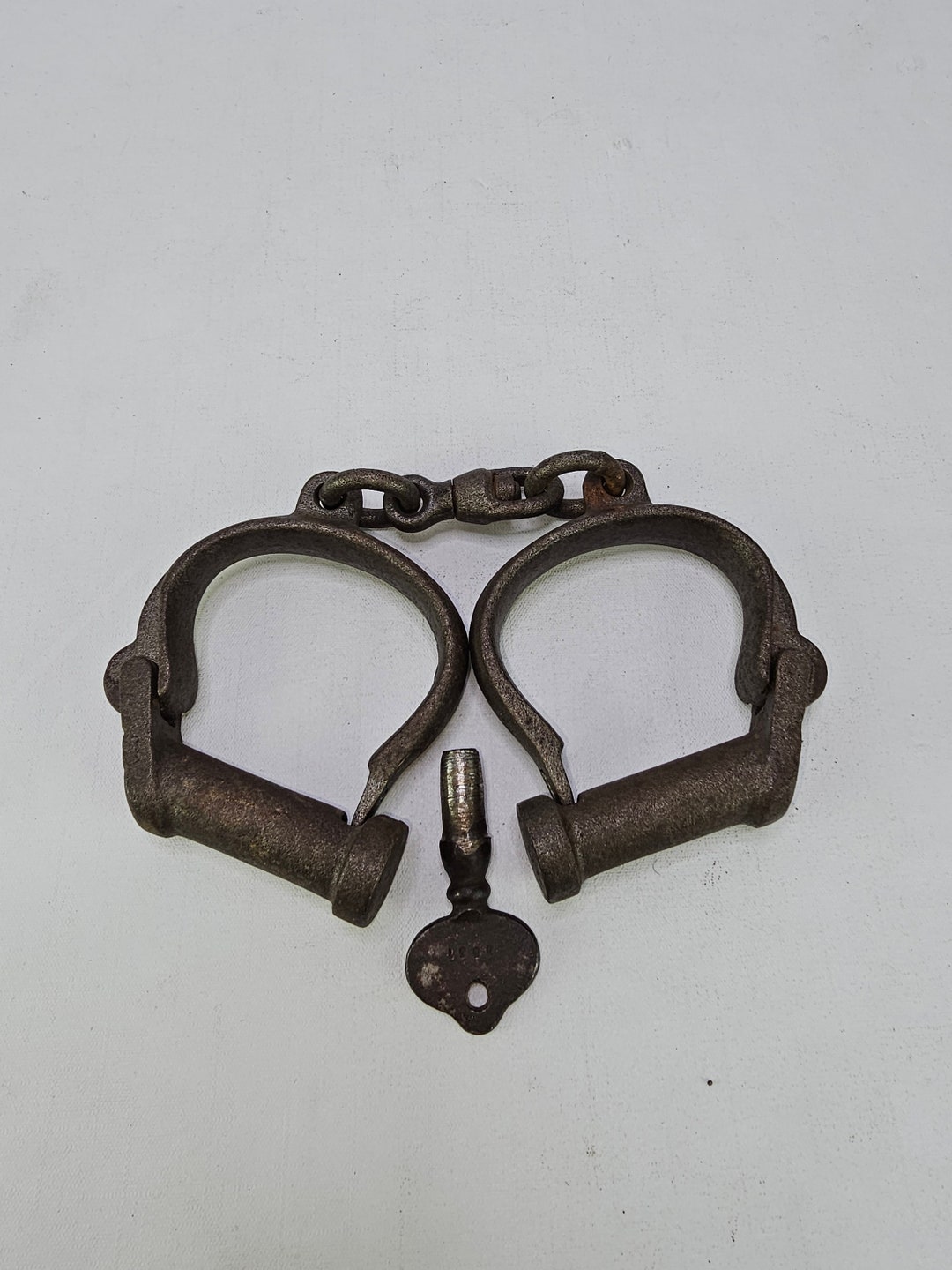 Vintage Wrought Iron Handcuffs With Bolt Lock - Unique Antique Decor ...