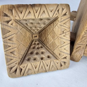 Antique Norwegian Butter Form - Hand Carved Butter Form Mold - Dated ...