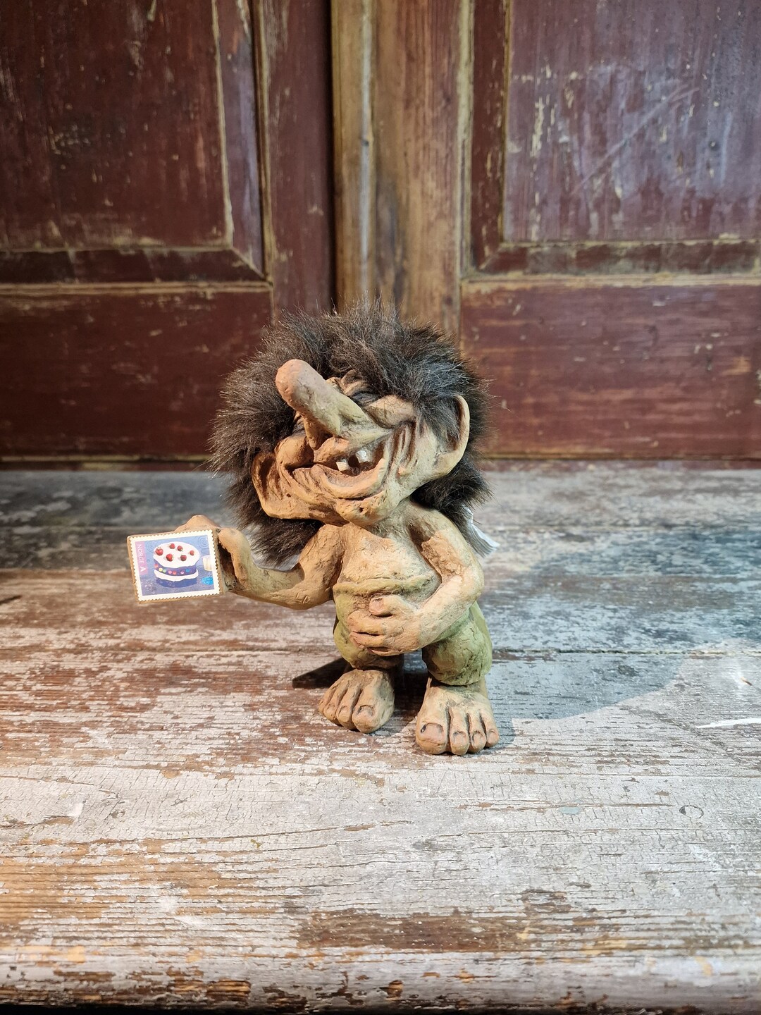 Vintage Norwegian Troll With Stamp - Unique Mcm Norway Collectible ...