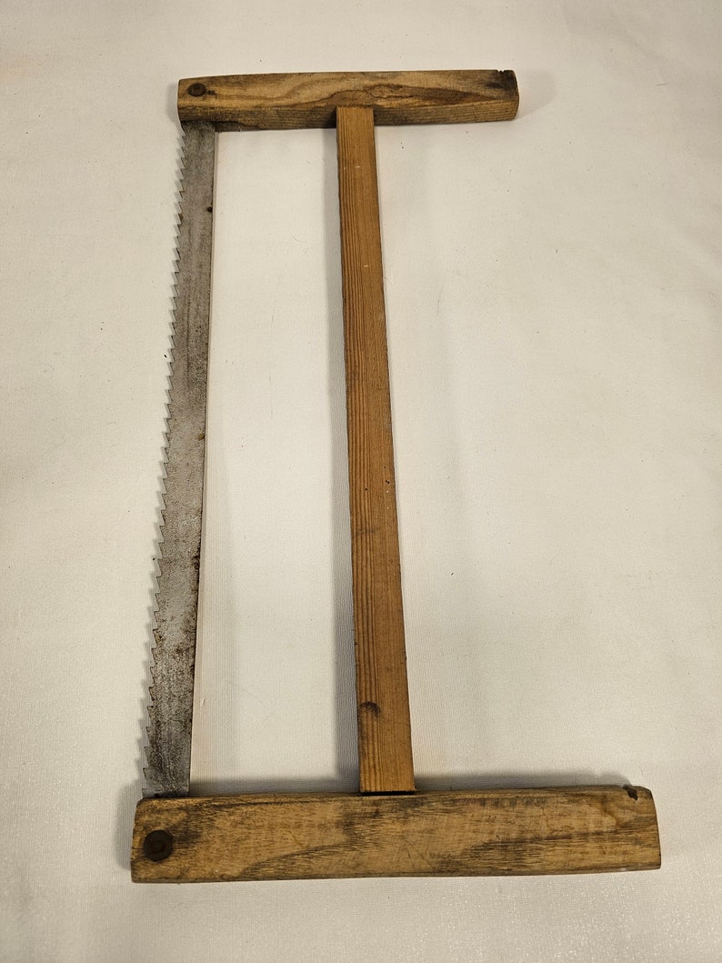 Handmade Vintage Norwegian Folk Art Toy Set: Saw and Saw Stool, 1950s ...