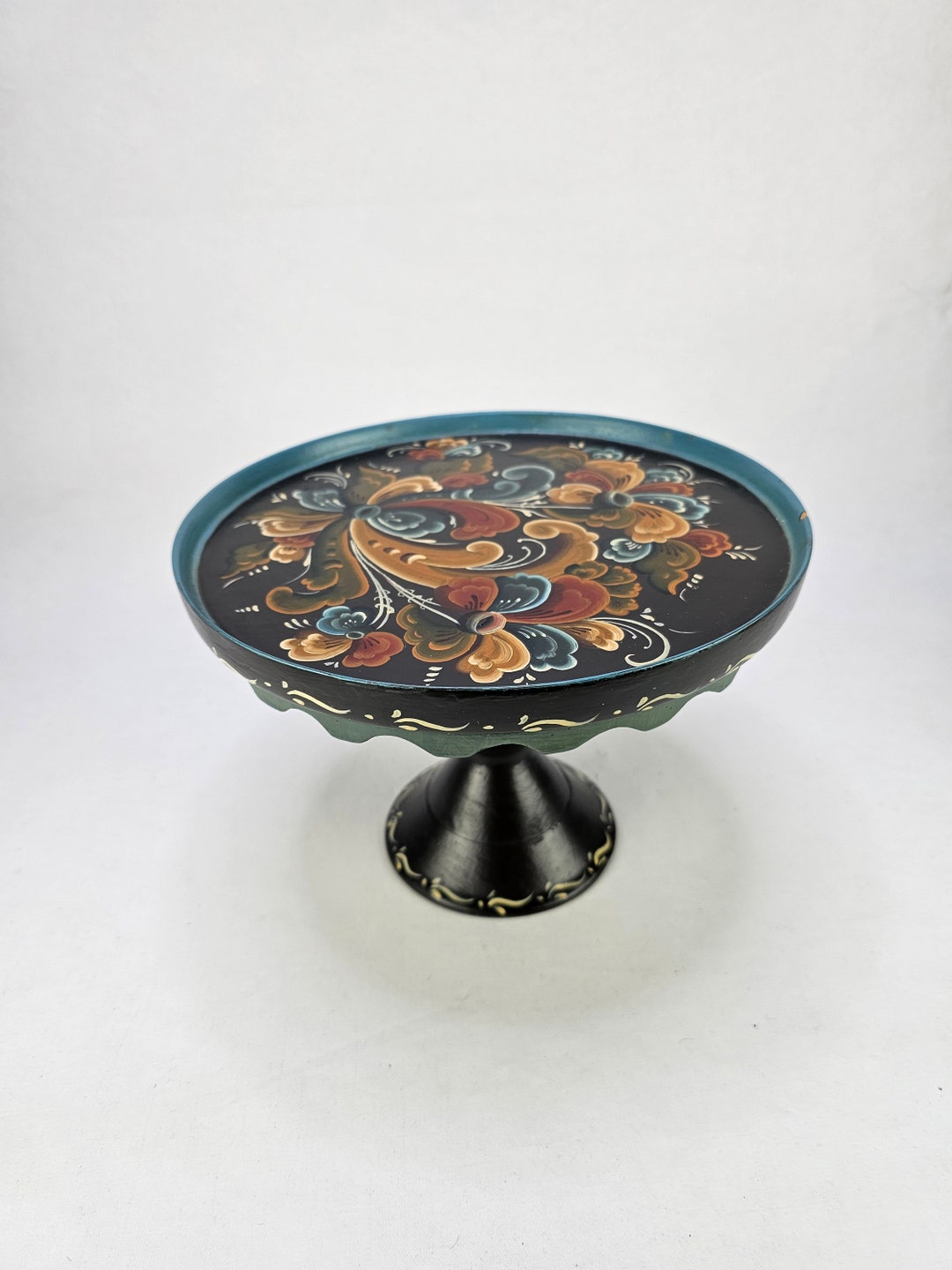 Norwegian Wooden Cakestand - Vintage Wooden Cupcake Stand - Cake ...