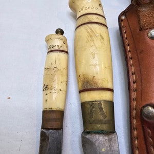Norwegian Hand Made Sami Bone Knife - National Clothe Knife - Double ...
