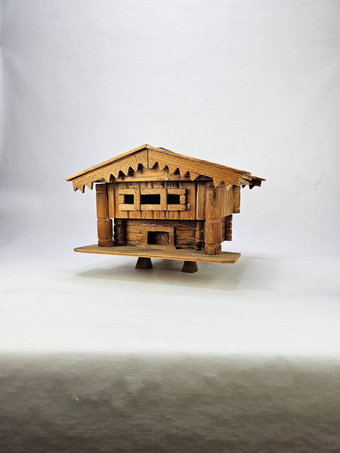 Vintage Miniature Stabbur House - Unique Home Decor Piece With Storage ...