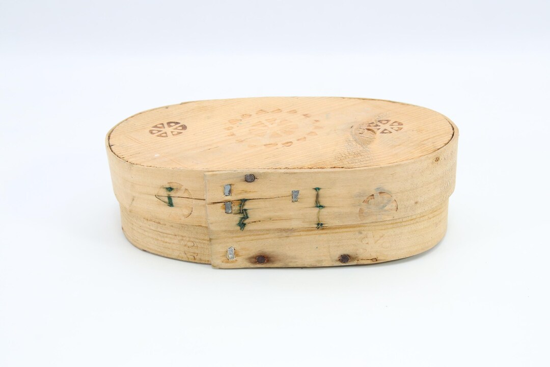 Vintage Norwegian Folk Art Box – 1920s Oval Bentwood Jewelry or Trinket ...