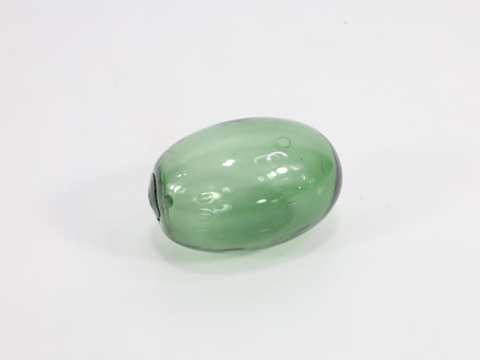 Norwegian Hand-blown Oval Glass Float | 1920s Maritime Collectible ...