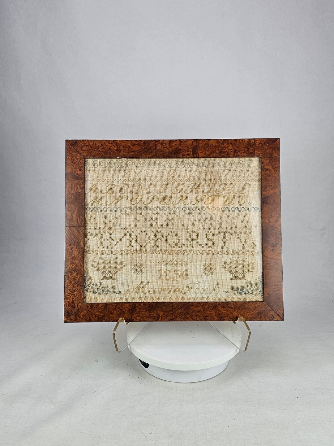 Rare Antique Norwegian 19th C Dated 1856 Whitework Sampler - Norwegian ...