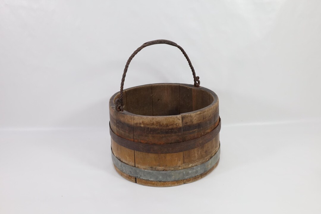 19th Century Norwegian Bentwood Bucket, Nordic Craftsmanship ...