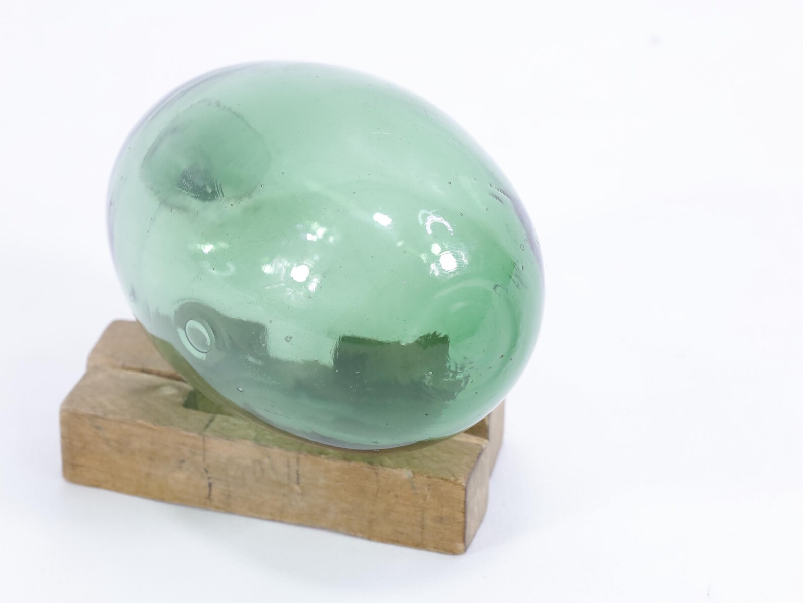 Norwegian Hand-blown Oval Glass Float | 1920s Maritime Collectible ...