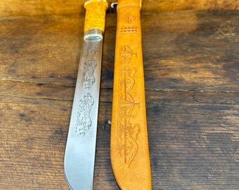 Vintage Lapinleuku Puukko Knife Janne Marttiini Rovaniemi Lapland ...